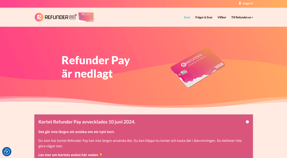 Refunder Pay läggs ner - Bonnyin